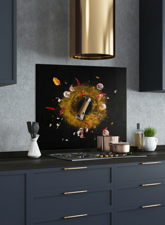 Salt Shaker Print Splashback - Express Toughening Ltd