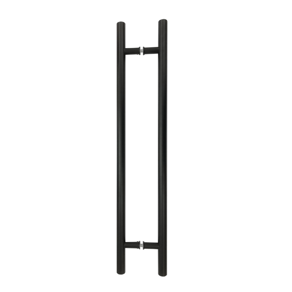 Black H Style Pull Handles - Express Toughening Ltd